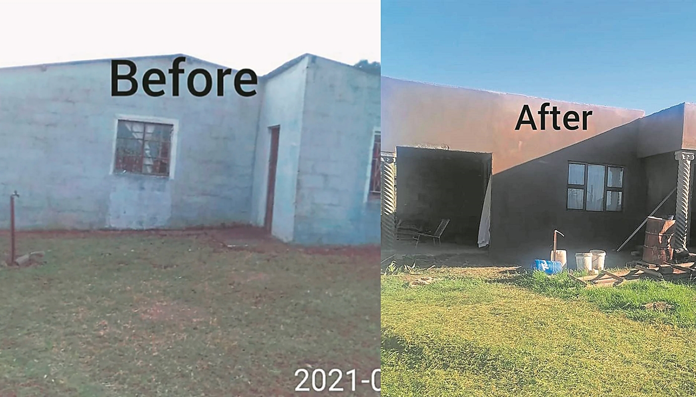 PICS: Popular SA magosha builts his mother a house | News365.co.za