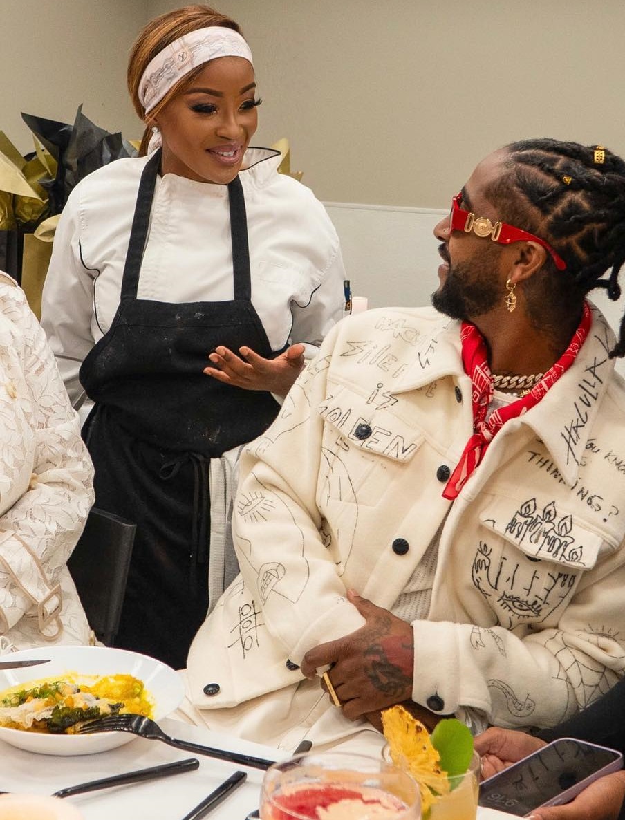 Photos: Popular SA celebrity chef, Lorna Maseko cooks for Omarion ...